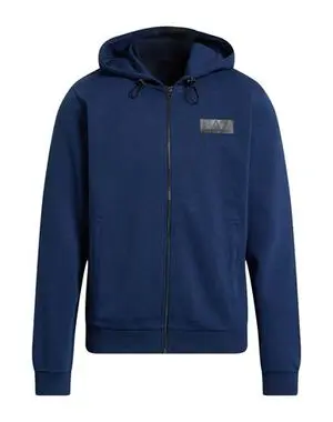 EA7 Hooded Sweatshirt With Zip Fastening - Navy