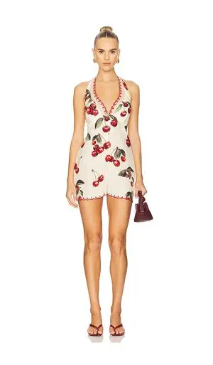 Camilla Button Front Halter Playsuit - Notes From The Road