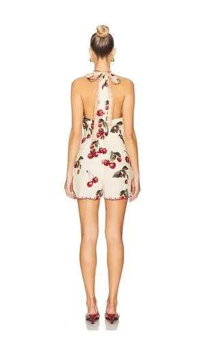 Camilla Button Front Halter Playsuit