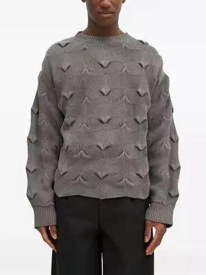A. A. SPECTRUM Textured V-pattern Sweater