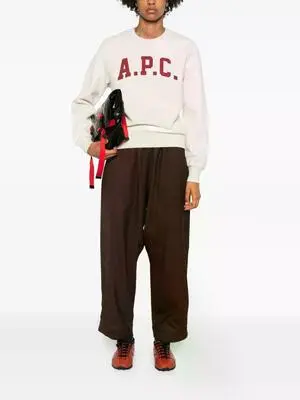 A.p.c. Logo-print Sweatshirt - Neutrals