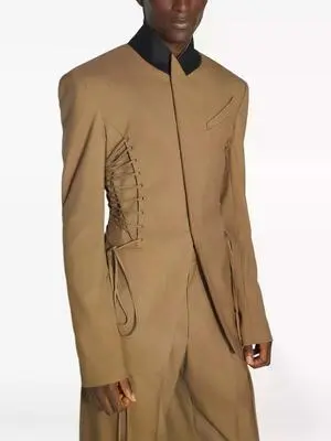 MUGLER Lace-up Panel Tailored Jacket