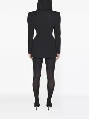 MUGLER Hooded Padded-shoulder Jacket