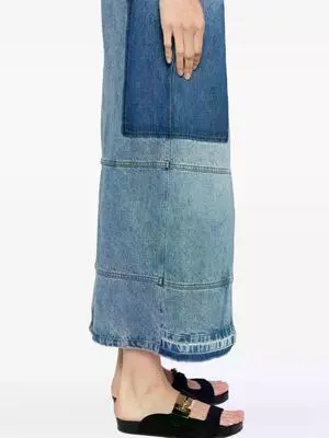 Co Collection Patchwork Denim Skirt