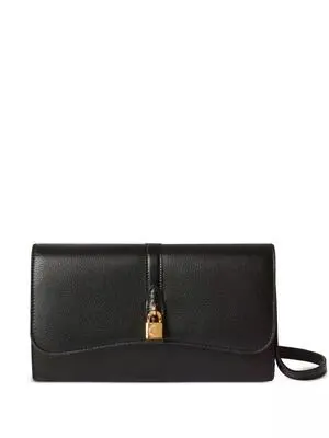 Stella McCartney Ryder Padlock Flap Continental Wallet Bag - Black
