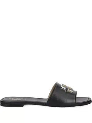 BALDININI Logo-plaque Flat Sandals - Black