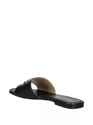 BALDININI Logo-plaque Flat Sandals - Black