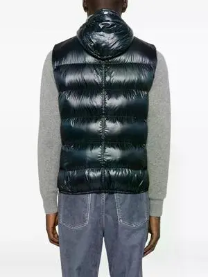 Herno Quilted Hooded Gilet - Blue