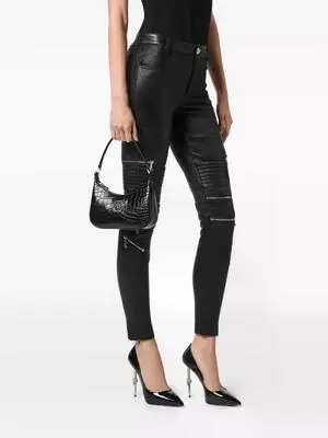 Philipp Plein Crocodile-embossed Shoulder Bag - Black