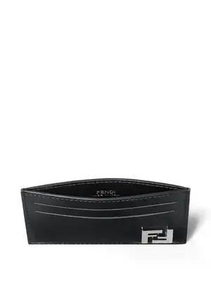 Fendi Logo-plaque Leather Cardholder