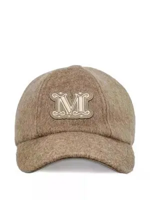 Max Mara Logo-plaque Cashmere Cap - Brown
