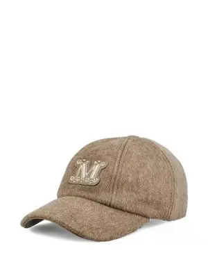 Max Mara Logo-plaque Cashmere Cap - Brown