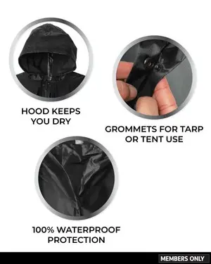 MEMBERS ONLY Waterproof Rain Poncho