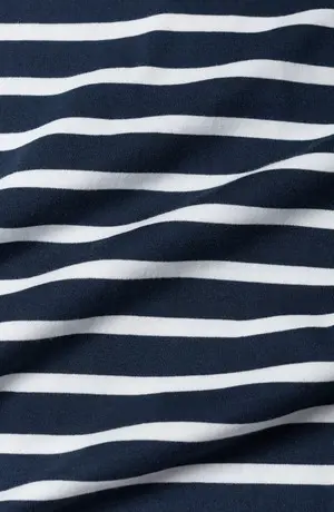 SEASALT CORNWALL Sailor Stripe Organic Cotton Top - Breton Maritime Chalk
