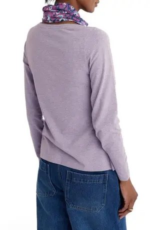 SEASALT CORNWALL Easel Long Sleeve Organic Cotton Top - Grape Thistle