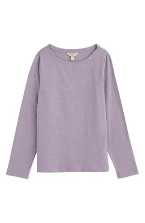 SEASALT CORNWALL Easel Long Sleeve Organic Cotton Top - Grape Thistle