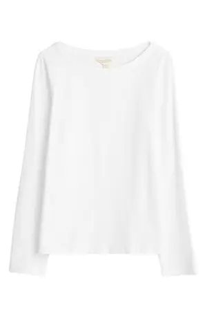 SEASALT CORNWALL Easel Long Sleeve Organic Cotton Top - Salt