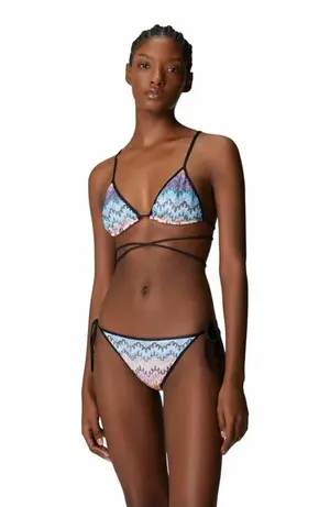 Missoni Bikini With Long Ties And Mesh Details - Multicoloured