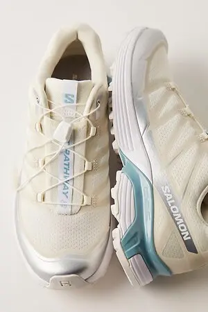 Salomon Silver Tone Sneakers For Women
