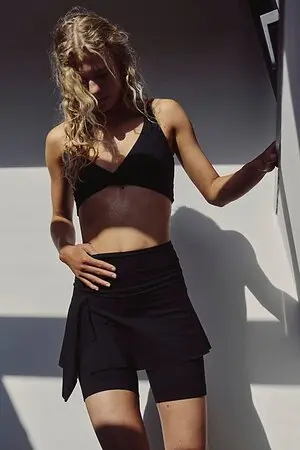 Free People Sunrise Gym Skort - Black