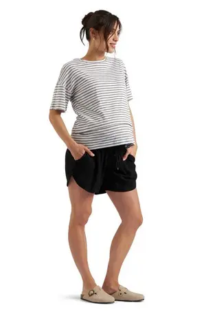 RIPE MATERNITY Byron Shirred Linen Short