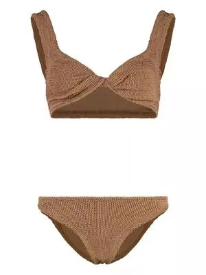 Hunza G Juno Twist-front Bikini - Brown