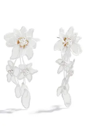 Baublebar Elsie Floral Drop Earrings - White