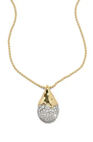 Alexis Bittar Solanales Teardrop Pendant Necklace - Gold/crystals