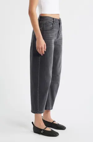 HIDDEN JEANS Cropped Barrel Jeans