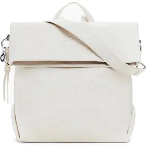 Desigual Medium Faux Leather Backpack - Light Beige