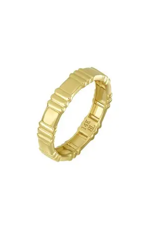 Bony Levy Textured Stackable Band Ring - 14k Yellow Gold