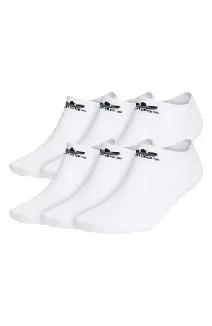 Adidas Originals By Alexander Wang Originals Trefoil 6-pack No-show Socks - White