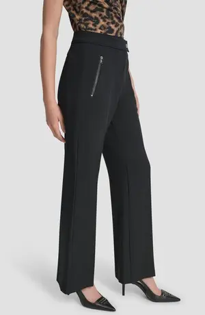 Dkny Double Weave Flare Trousers