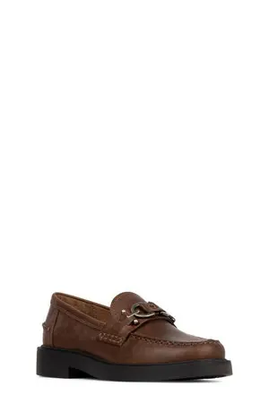 DONALD PLINER Galilee Bit Loafer - Brown