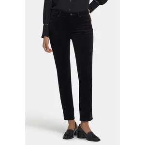 NYDJ Slim Fit Velvet Trousers - Black
