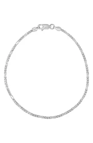 Bony Levy 14k Gold Figaro Chain Bracelet - 14k White Gold