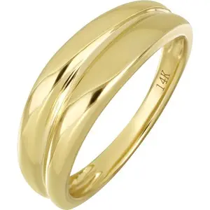 Bony Levy Lined Stackable Ring - 14k Yellow Gold