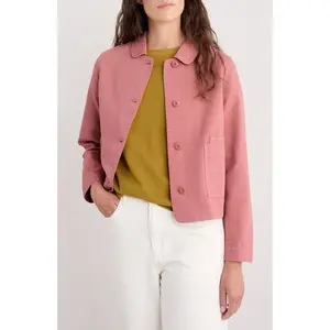 SEASALT CORNWALL Coombe Lane Organic Cotton Chore Jacket - Dusty Rose