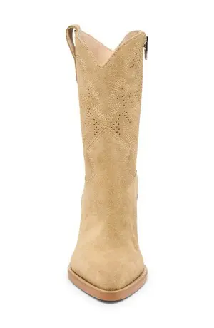 Dolce Vita Klint Western Boot - Dark Taupe Suede
