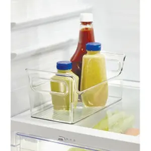 LINUS Condiment Organizer For Fridgeplastic Fridge Organizer Bins With Handles, Set Of 4