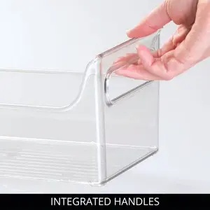 LINUS Condiment Organizer For Fridgeplastic Fridge Organizer Bins With Handles, Set Of 4