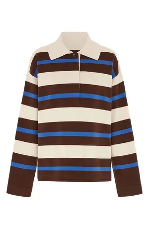 ALIGNE Ester Rugby Stripe Merino Wool & Cotton Sweater - Multi