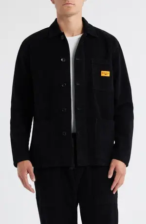 SERVICE WORKS Organic Cotton Corduroy Chore Coat - Black