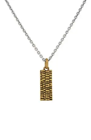 John Varvatos Bar Pendant Necklace - Silver