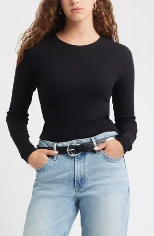 Treasure & Bond Ribbed T-shirts For Women