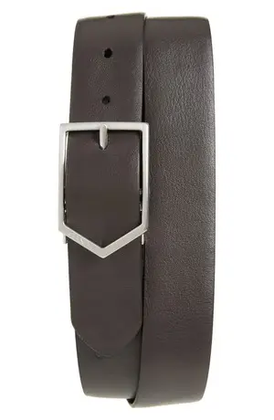 Canali Croc Embossed Leather Belt