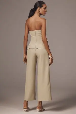 RARE LONDON Petite Strapless Tailored Jumpsuit