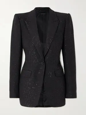 TOM FORD Sequin-embellished Wool-blend Blazer