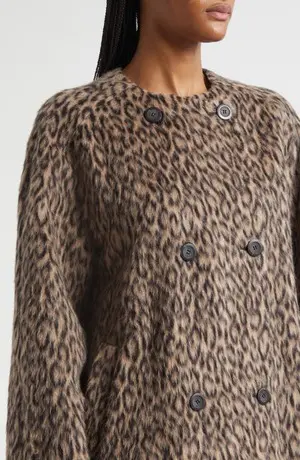 Emporio Armani Leopard Print Double-breasted Jacket