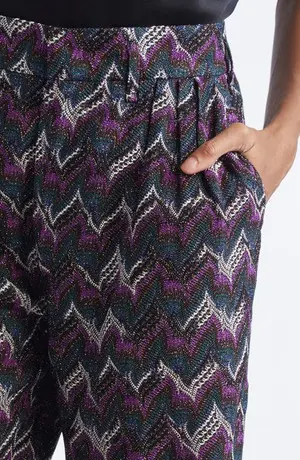 Missoni Chevron Stripe Metallic Knit Pants